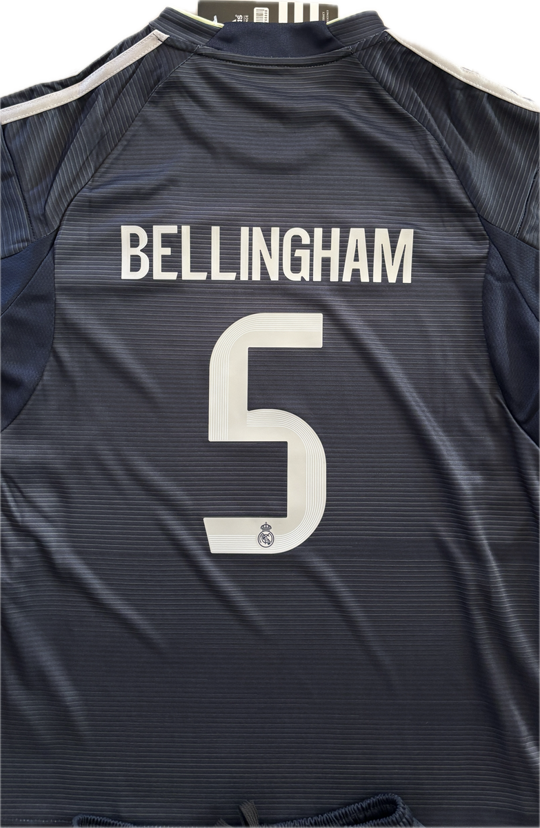 Bellingham #5 Real Madrid 2025-26 Youth Away Kit (Jersey + Shorts) Adi ...