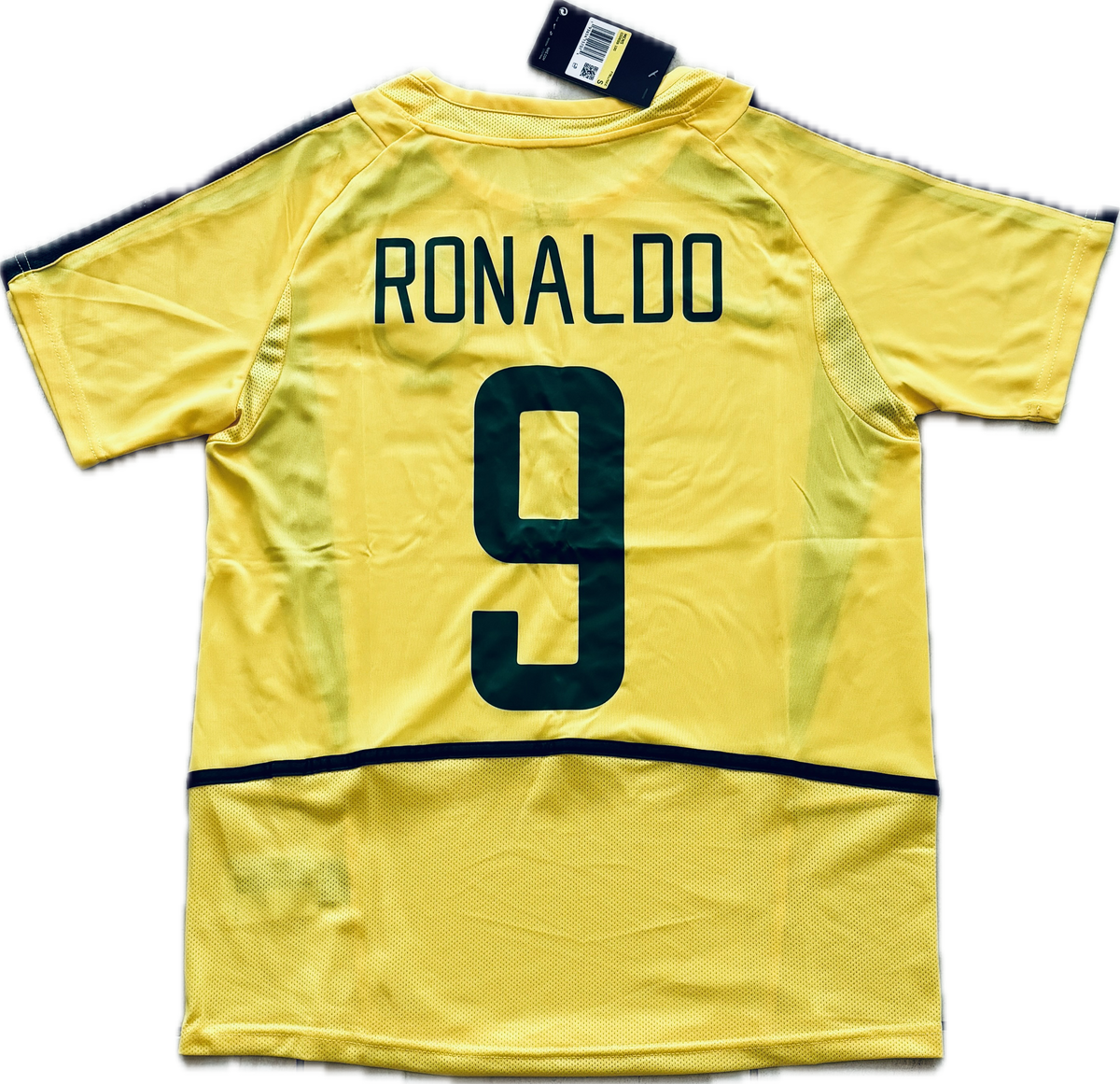 Ronaldo 9 Brazil Nike National Football Team Yellow 2002 World Cup Soc ...