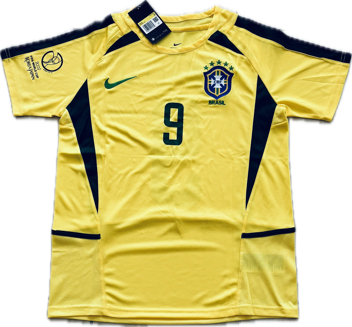 Ronaldo 9 Brazil Nike National Football Team Yellow 2002 World Cup Soc ...