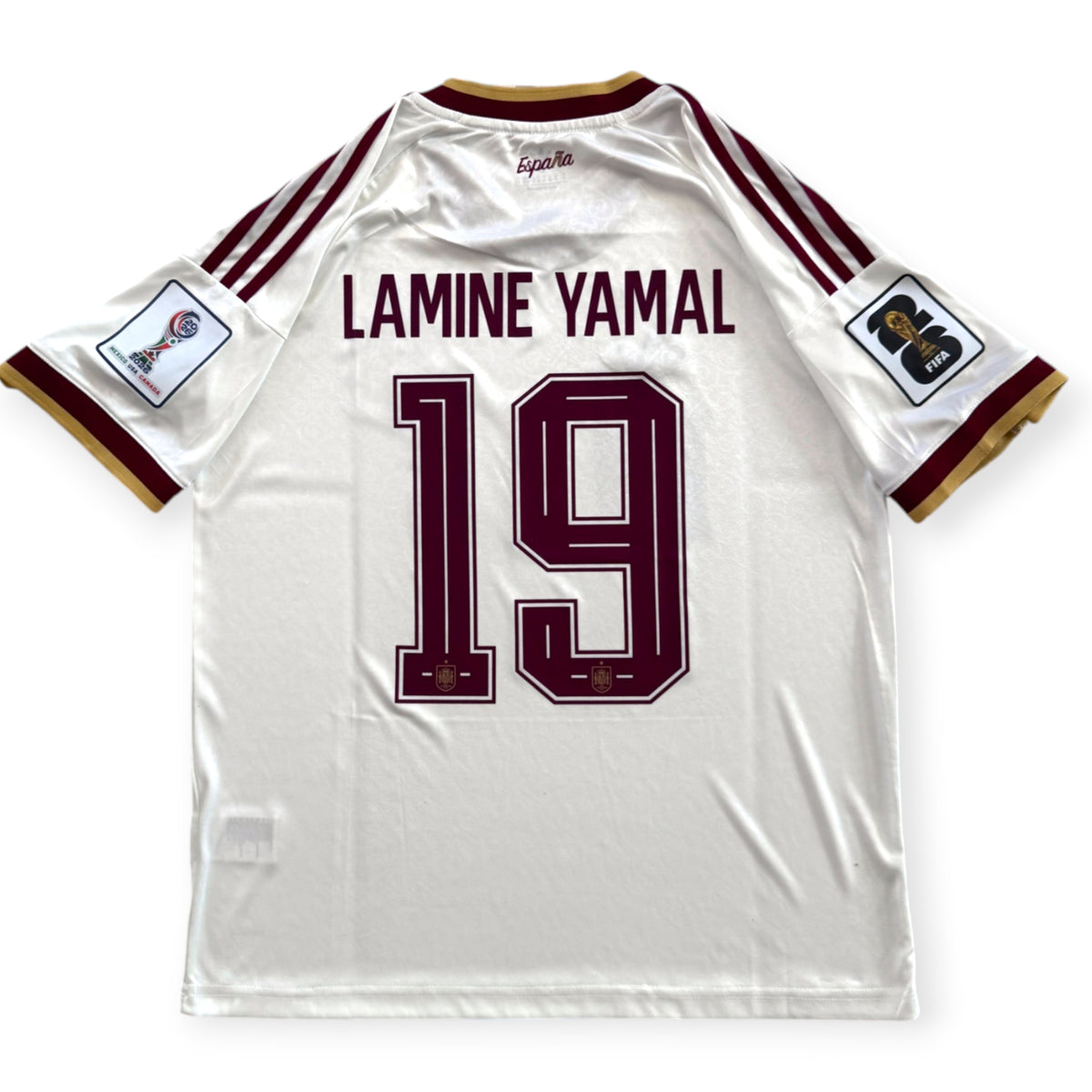 Lamine Yamal 19 Spain 2026 World Cup Adidas Home Soccer Jersey Mens ...